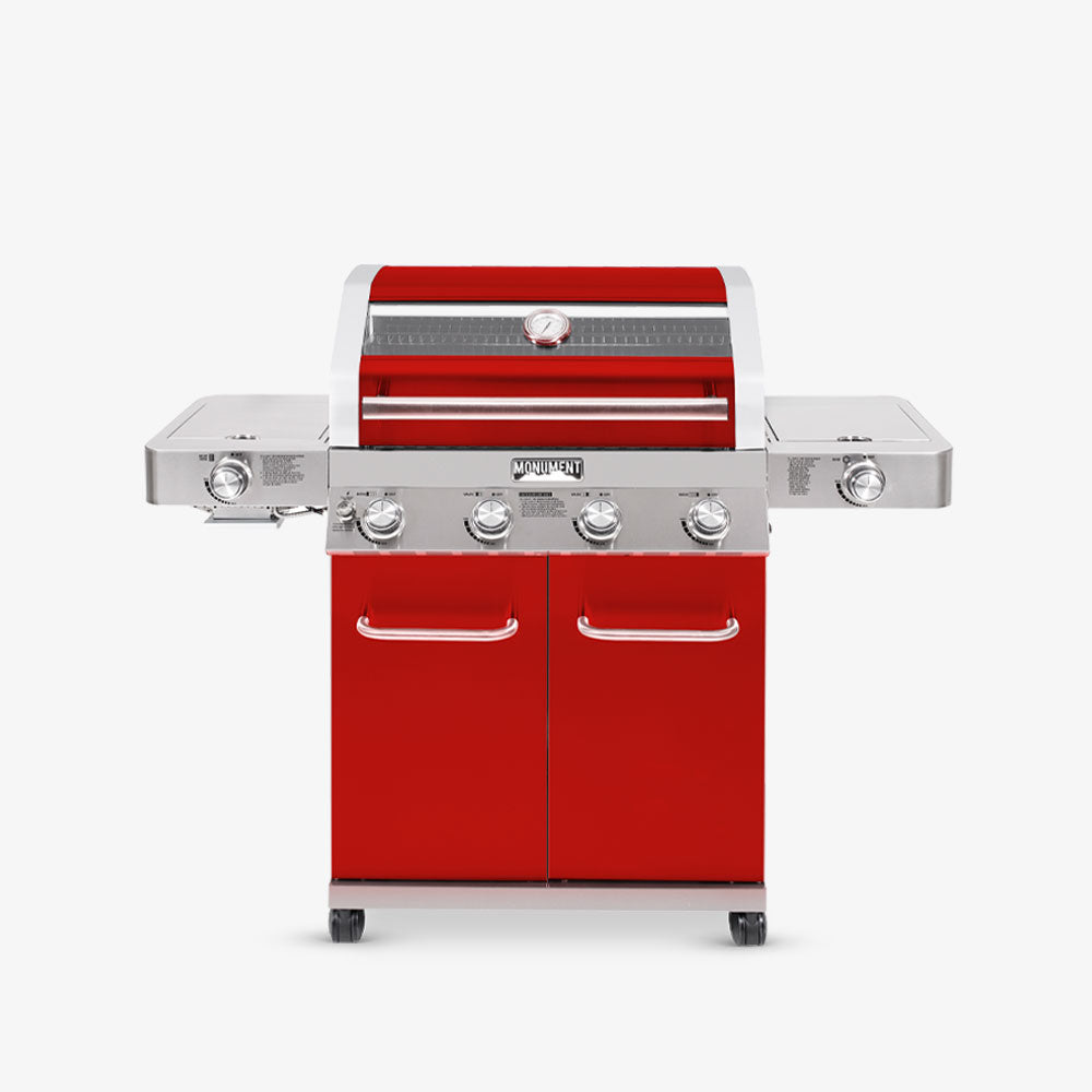 Monument Grills Red Infrared Gas Grill 4 Burners | Liquid Propane Gas ...