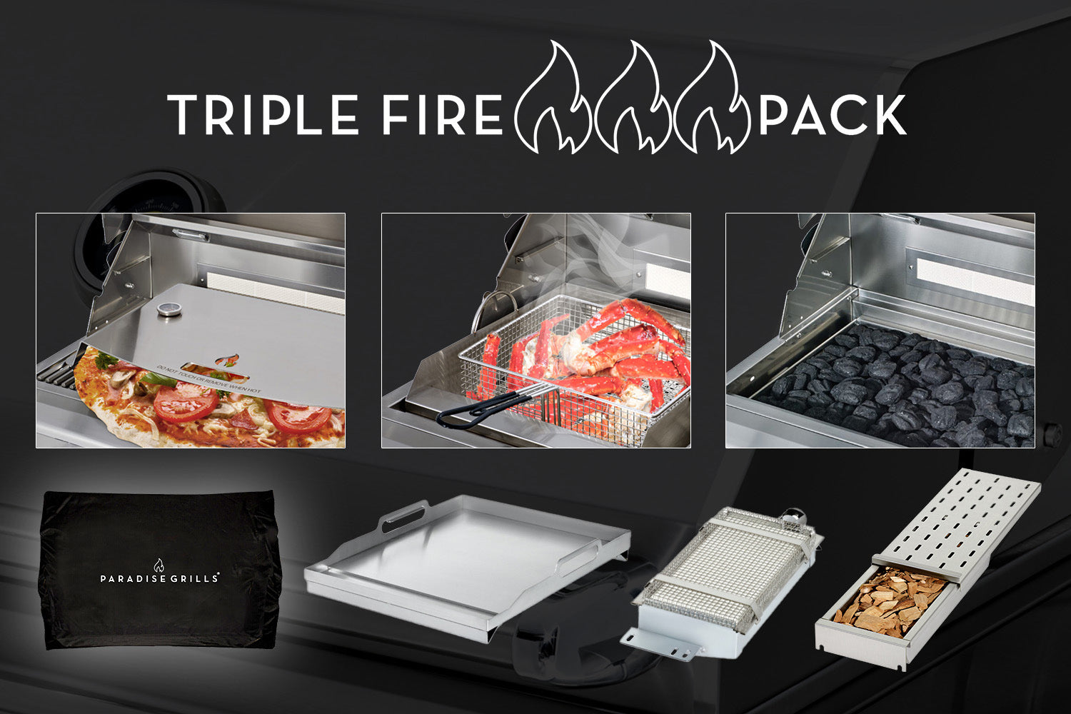 Paradise Grills Triple Fire Pack Conversion Kit - Alfresco Backyard