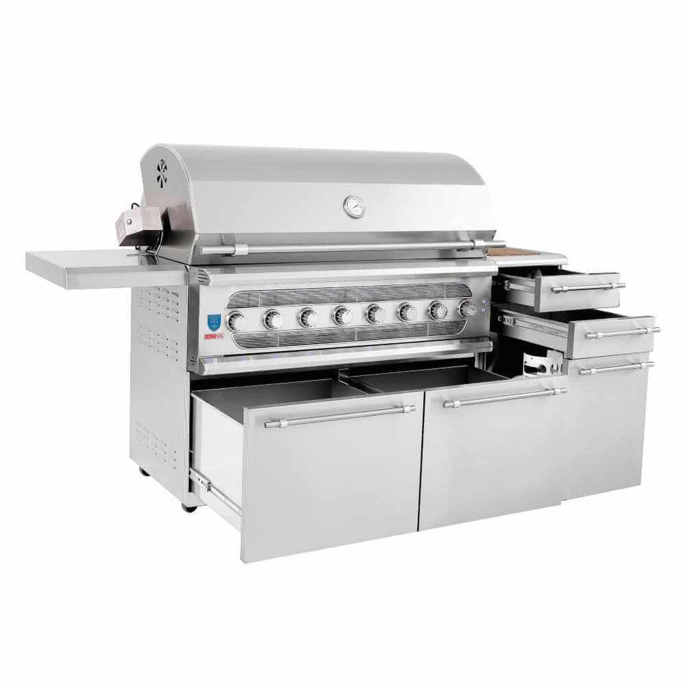 American Made Grills Freestanding Muscle Hybrid Grill – Alfresco Backyard